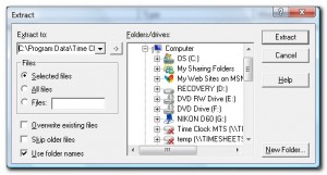 Getting the Time Clock MTS Datafile Back - Time Clock MTS