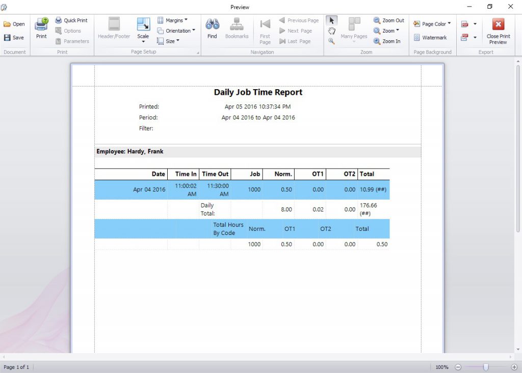 Free Time Keeping Software - Time Clock MTS