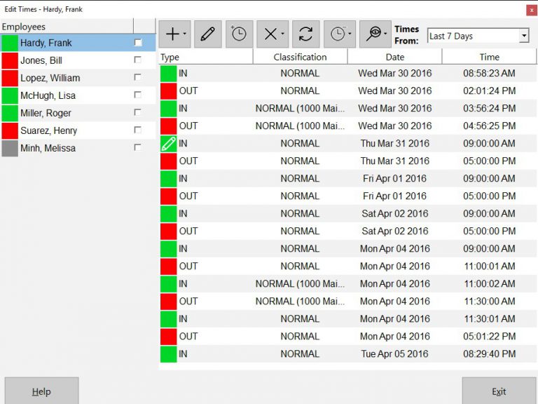 Employee Time Card Software - Time Clock MTS