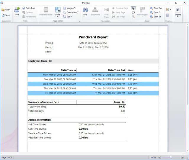Punch Card Software | Punch Clock System - Time Clock MTS