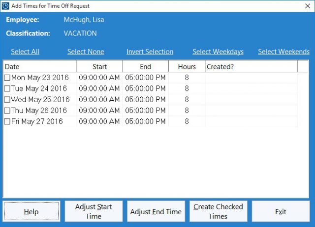Approving an Employee Time Off Request